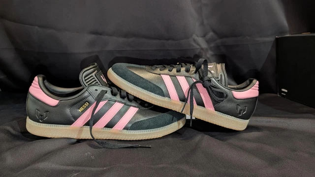 NEW NIB ADIDAS Samba OG Messi "Inter Miami" Black Pink Size 10 JP7845 ...