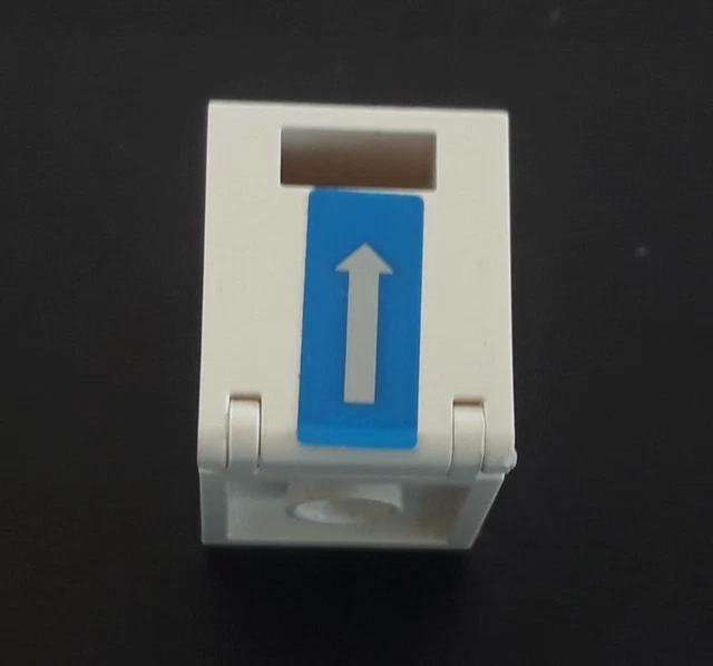 LEGO WHITE Container Box 2x2x2 7741 Blue Arrow Pattern 4345 4346pb16 $2 ...