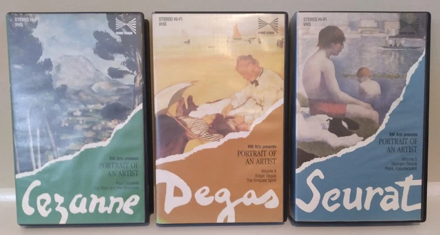 3 PORTRAIT OF An Artist VHS Tapes: Cezanne, Degas and Seurat (BBC ...