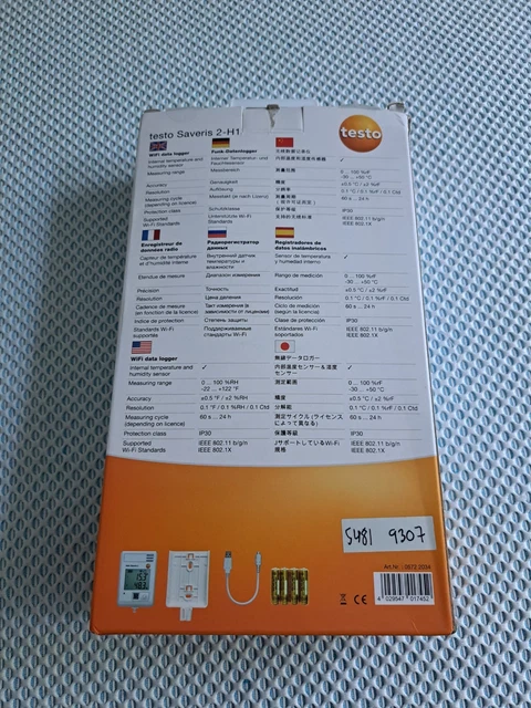 TESTO SAVERIS 2-H1 Wifi Data Logger - New! $482.84 - PicClick CA