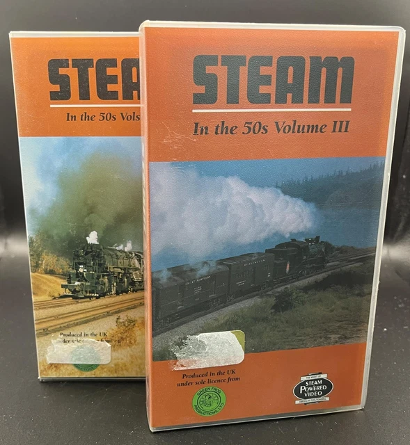 STEAM IN THE 50's Volumes 1-3 On VHS Video Cassette Tape £29.99 ...