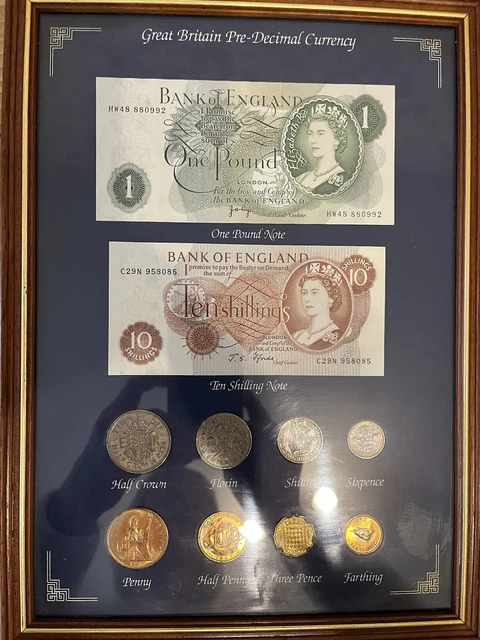 GREAT BRITAIN PRE-DECIMAL Currency Collection Notes Coins Set £25.00 ...