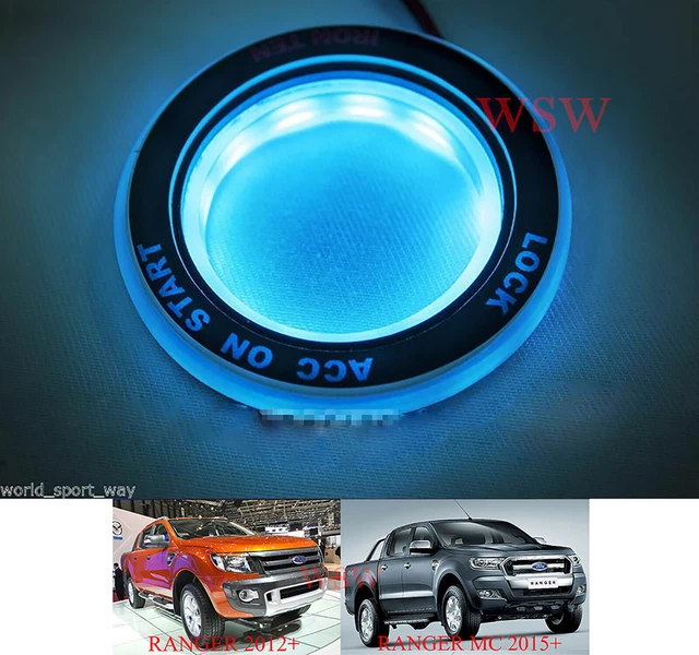 FOR FORD RANGER T6 Px2 Mk2 WildTrak 2012-2019 Ice Blue LED Ring Start ...