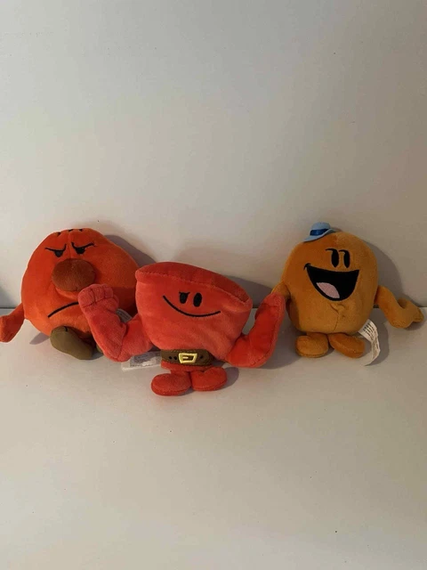 MR MEN & Little Miss Plush Soft Toy Bundle Mr Rude Mr Tickle Mr Strong ...