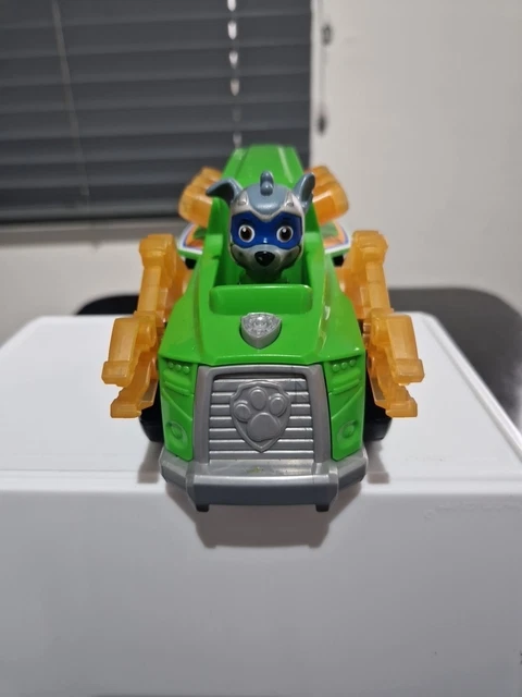 Paw Patrol Mighty Pups Super Paws Rocky Deluxe Vehicle With Lights Only