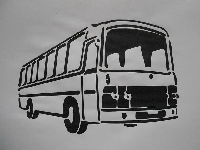 STENCIL SCHABLONE BUS auf A4 EUR 2,95 - PicClick DE