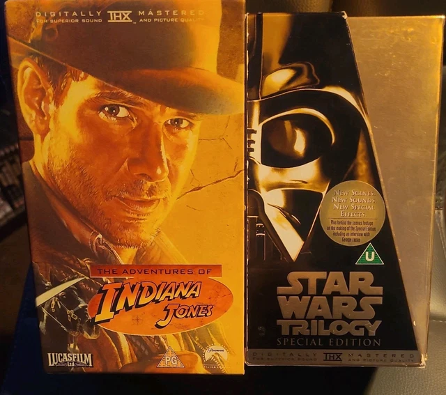 STAR WARS TRILOGY And Indiana Jones VHS Collector's Edition Sets UK PAL ...
