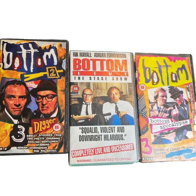 BOTTOM LIVE, BOTTOM Apocalypse, Digger VHS Video Job Lot Bundle Free P ...