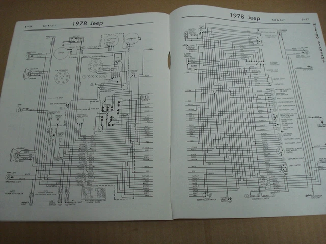 1978 JEEP CJ5 & CJ-7 Wiring Diagrams/Schematics $12.95 - PicClick CA