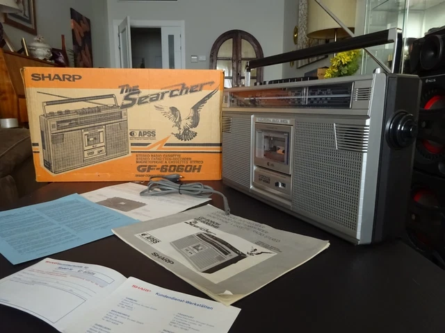 RADIO CASSETTE SHARP GF-6060H The Searcher Boombox Ghetto Blaster Original Box £186.87 - PicClick UK