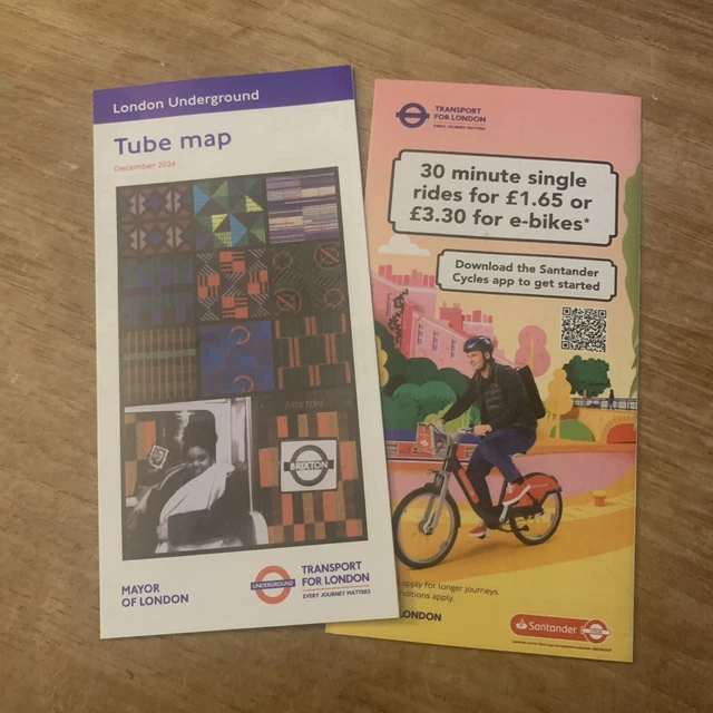 TFL/LONDON UNDERGROUND TUBE Map December 2024 edition £1.65 - PicClick UK