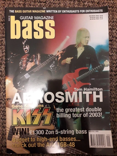 BASS GUITAR MAGAZINE issue 09 Nov/Dec 2003 Tom Hamilton Aerosmith Gene ...