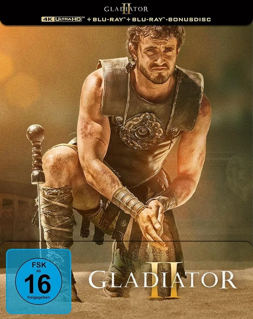 GLADIATOR II (2) - 4K Ultra HD + Blu-ray - Steelbook # UHD+BLU-RAY-NEU ...