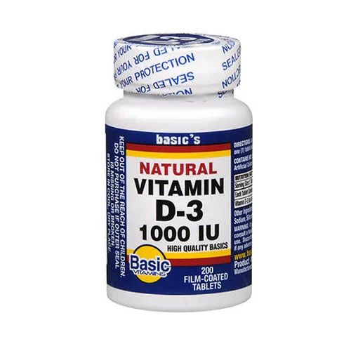 VITAMIN D-3 200 Tabs 1000 IU by Basic Vitamins £22.98 - PicClick UK