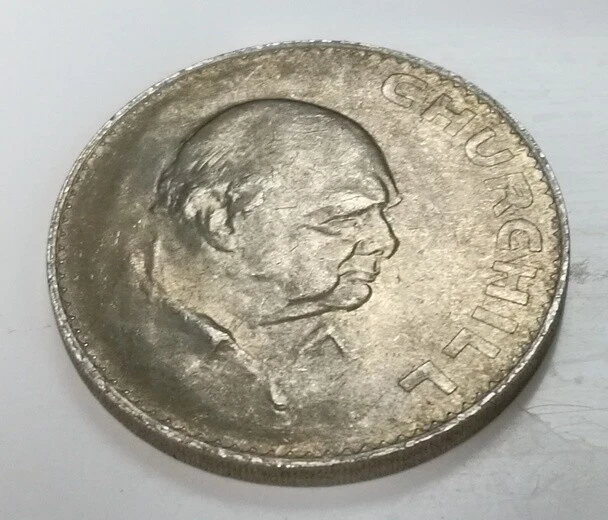 WINSTON CHURCHILL SILVER Crown Coin Prime Minister VE Day VJ World War ...