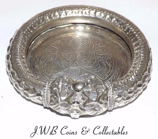 ANTIQUE SILVER DISH Middle Eastern Arabic Hallmarks - Persia? £45.00 ...