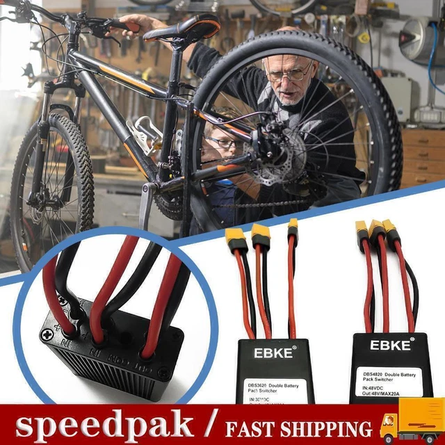 E-BIKE DUAL BATTERY Connection Adapter Switcher Module Capacity ...