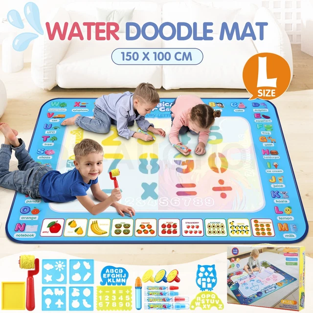 KIDS WATER DOODLE Mat DIY Magic Aqua Drawing Writing Coloring Painting ...