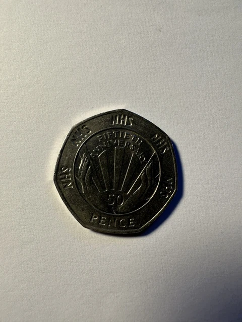 RARE THE 50TH Anniversary of the Creation of the NHS 50p 1998 £1,536.72 ...