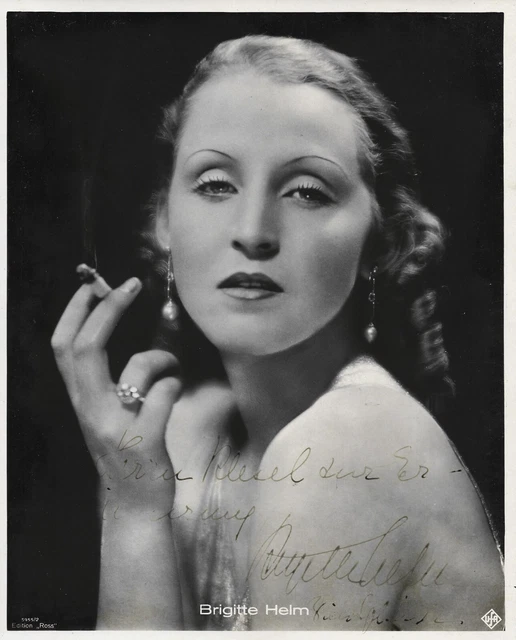 ORIGINAL AUTOGRAMM VON BRIGITTE HELM ( FILM / "ROSS"-KARTE 20 x 25 cm ...