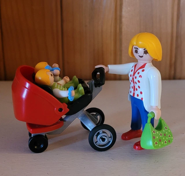 PLAYMOBIL 5573 - Maman avec jumeaux et landau - Excellent Etat ! EUR 5 ...