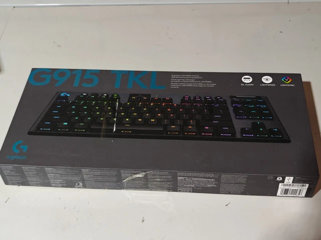 LOGITECH G915 TKL LIGHTSPEED RGB Wireless Mechanical Gaming Keyboard GL CLICKY £123.91 - PicClick UK