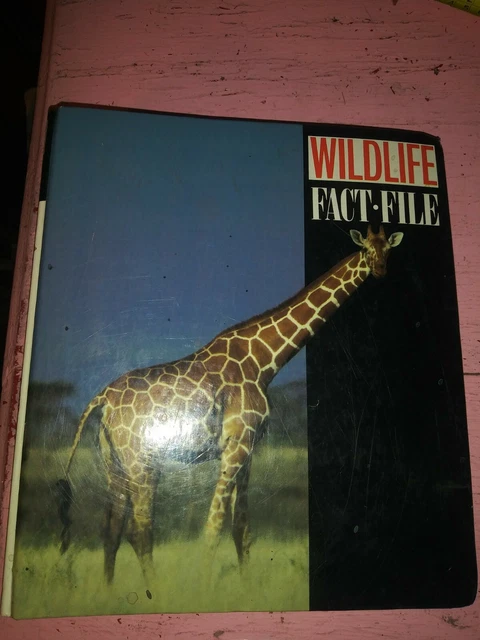 VINTAGE WILDLIFE FACT File binder animal cards information educational ...