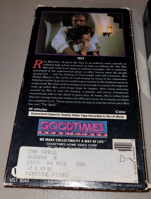 VHS THE SPELL Horror Helen Hunt James Olson Goodtimes Home Video 1977 ...