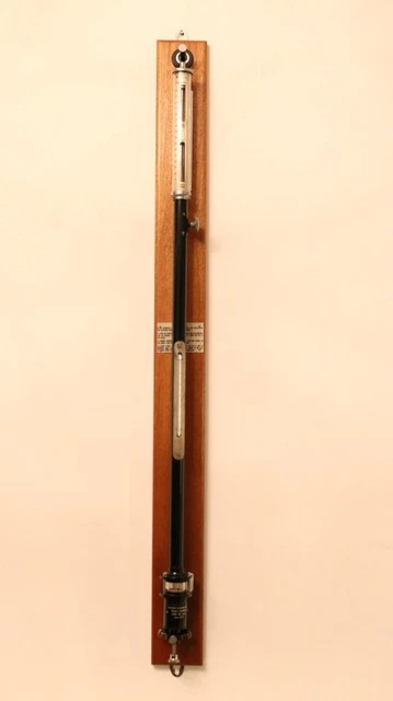 STICK BAROMETER BY CASELLA, LONDON with thermometer PRECISE INSTRUMENT ...