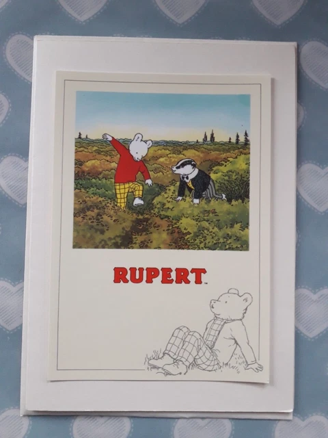 BIGLIETTO DI COMPLEANNO Rupert e Bill In The Tree Top Rupert The Bear ...