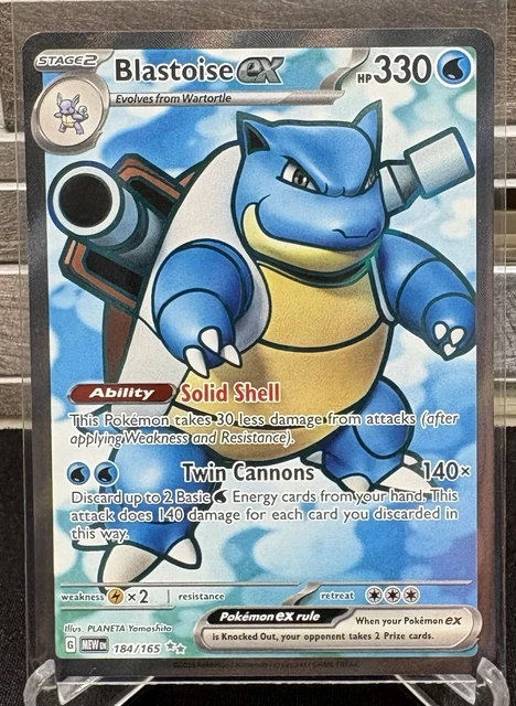 POKEMON TCG SCARLET & Violet 151 Blastoise ex 184/165 Full Art Ultra ...