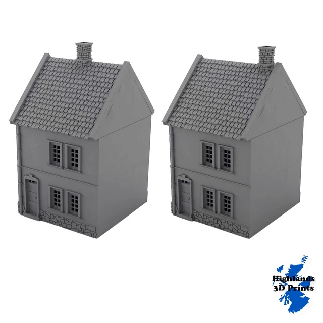 SMALL GERMAN HOUSES 15mm 1:100 Napoleonic Building Tabletop Gaming 3D ...