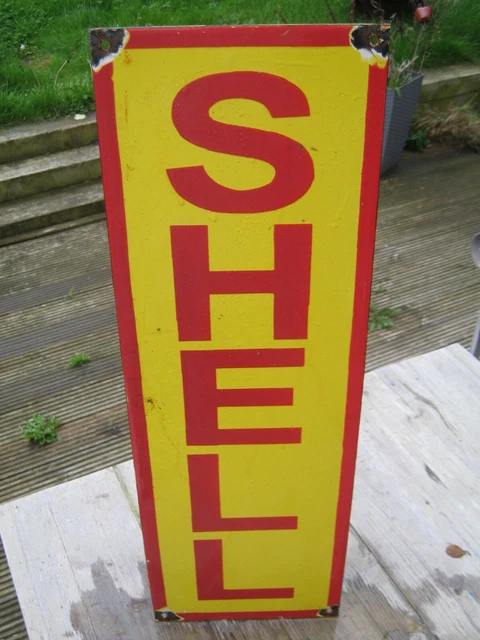 HEAVY PORCELAIN ENAMEL Sign SHELL - Vertical / Upright / Totem Style £ ...