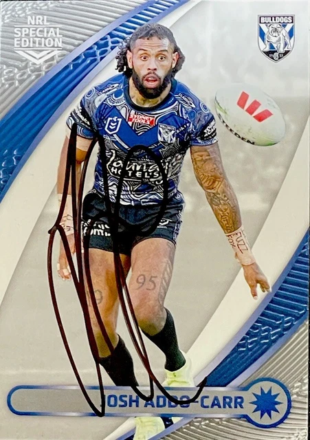SIGNED 2024 SPECIAL Edition Josh Addo-Carr Canterbury Bulldogs Nrl Card ...