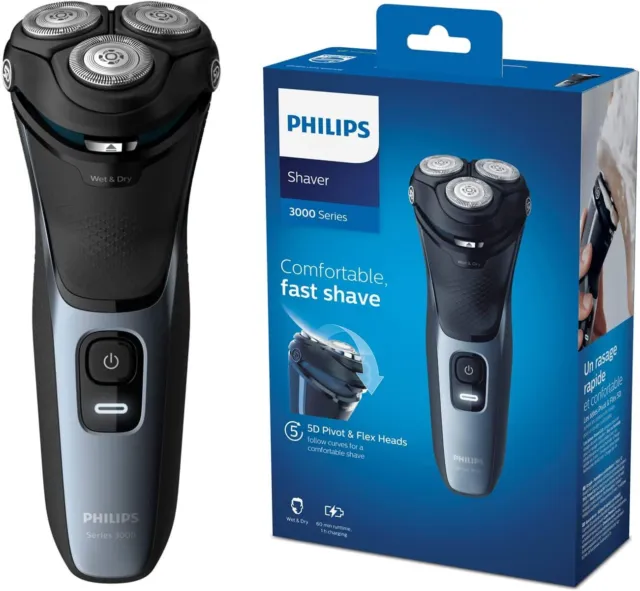 PHILIPS SHAVER 3500 Wet or Dry Rasoir électrique pour homme avec S3212 ...