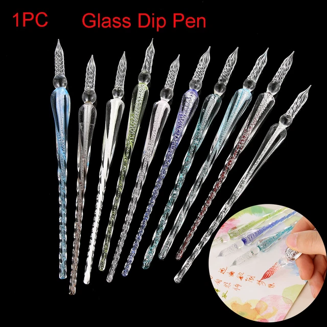CRAFT PAINTING DIVING signature glass filling ink dip pen drip fountain ...