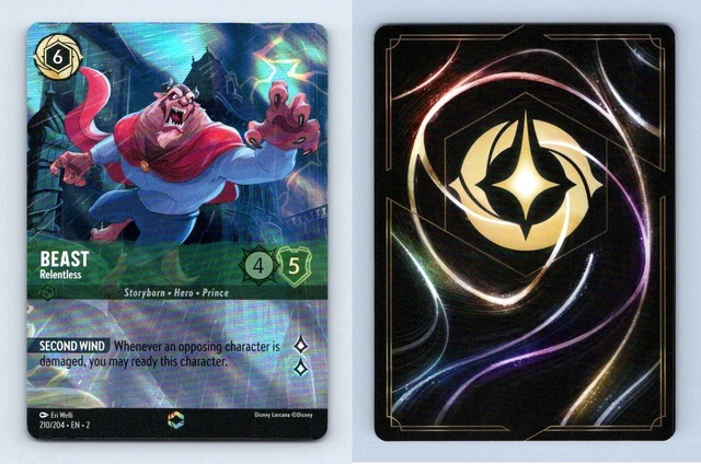 BEAST RELENTLESS #210 Lorcana Rise Of Floodborn 2023 Disney Enchanted ...