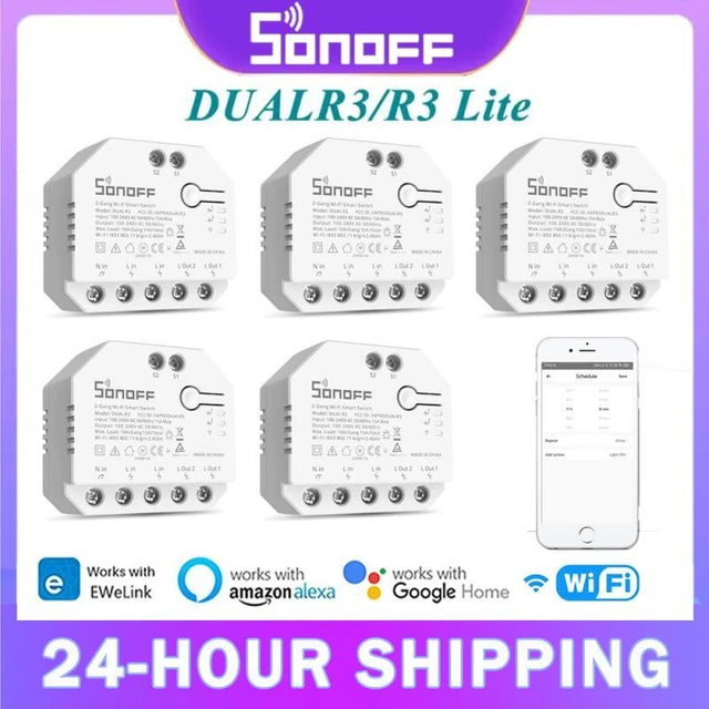 SONOFF DUAL R3/DUAL R3 Lite WiFi MINI Switch With Power Metering 2 Gang ...