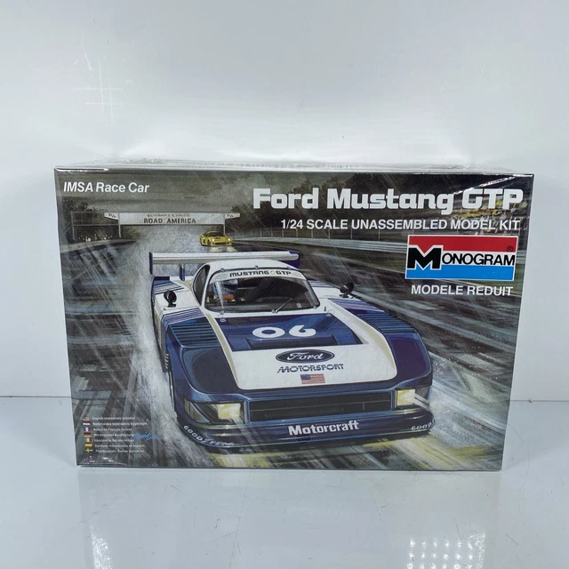 MONOGRAM FORD MUSTANG GTP IMSA Race Car Model Kit 1/24 Scale Sealed ...