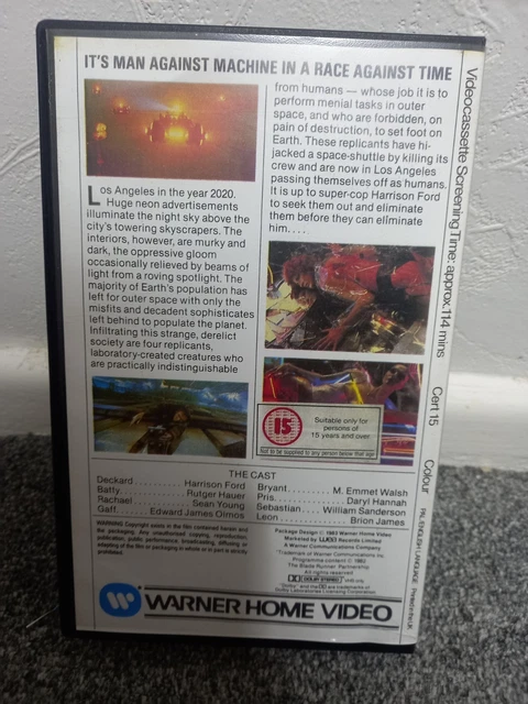 BLADE RUNNER 1982 Big Box VHS Original Release £41.26 - PicClick UK