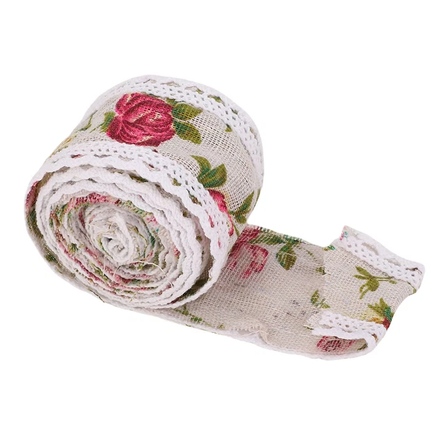 LACE TRIM RIBBON Rose Pattern Handwork Lace Trim Ribbon 5Pcs For Craft ...