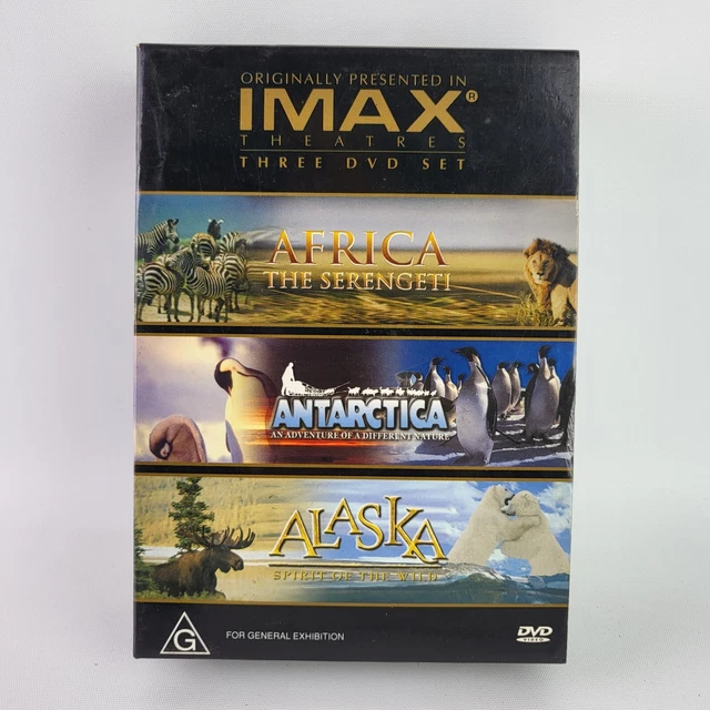 IMAX THEATRES THREE DVD Set Africa Antarctica Alaska 3 Disc Box Set ...