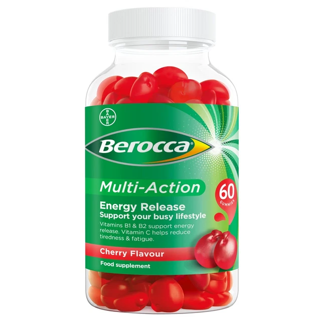 MULTI ACTION MULTIVITAMIN Gummies Including Vitamin D C A B Complex (B1 ...