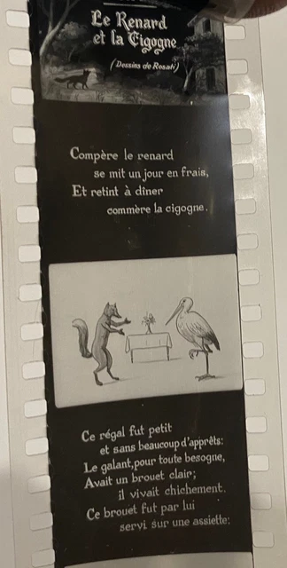 ANCIEN FILM FIXE éditions Filmées Fable de La Fontaine Le Renard et la ...