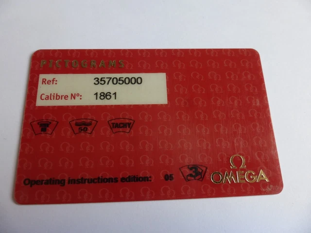 OMEGA PICTOGRAM CARD 3570.50.00 - Cal. 1861 - 42mm SPEEDMASTER £69.00 ...