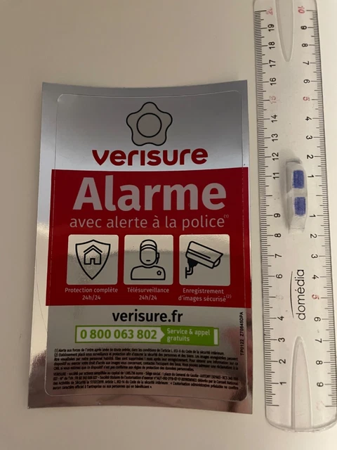 AUTOCOLLANT 15 X 9,5cm Verisure Securitas Direct authentique EUR 13,70 ...