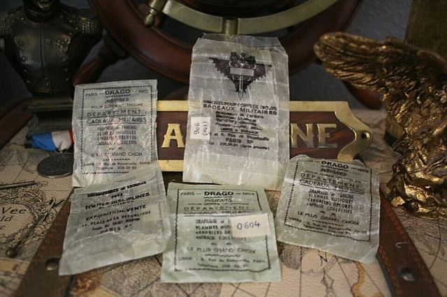 5-ANTIQUE MILITARY INSIGNIA Papers Or Medals "Drago" Legion & Armies £1 ...