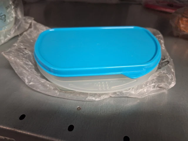 TUPPERWARE A21 FRISCHE-KABINETT 300ml Wurst-Käse-Behälter Deckel Blau ...
