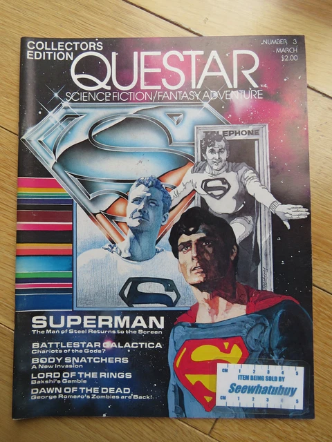 1979 QUESTAR MAGAZINE #3 SUPERMAN Movie Special - Lord of the Rings SCI ...