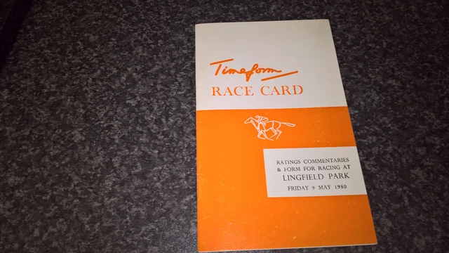 VINTAGE HORSE RACING race card lingfield park 9th may 1980 £3.30 ...
